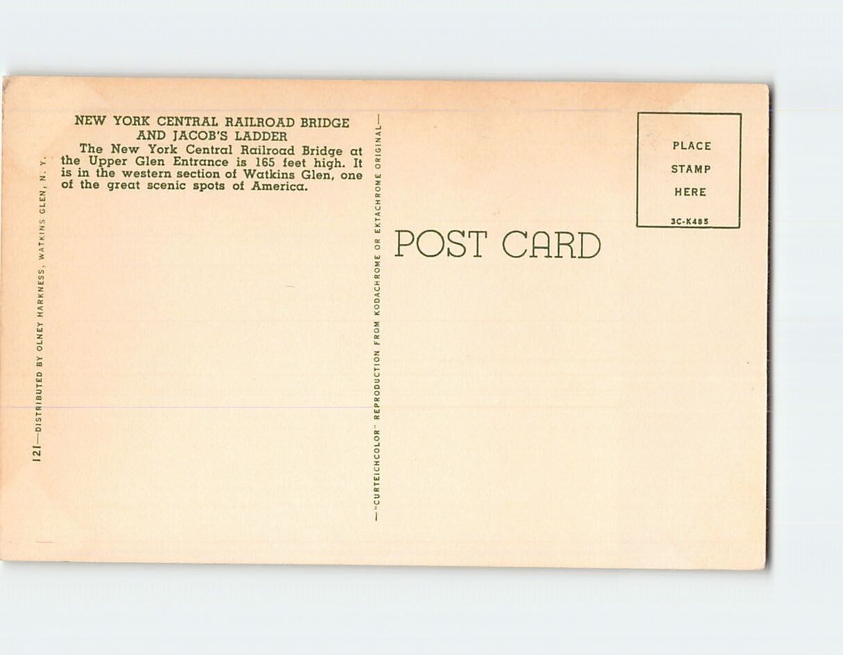 M-130375 New York Central Railroad Bridge and Jacob's Ladder Watkins ...