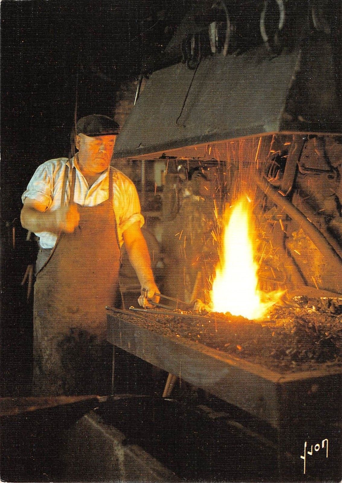 BR71811 gestes et paysages france metier blacksmith forgeron profession ...