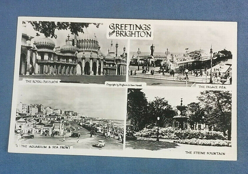 Vintage Real Photo Multiview Postcard Greetings From Brighton Posted ...