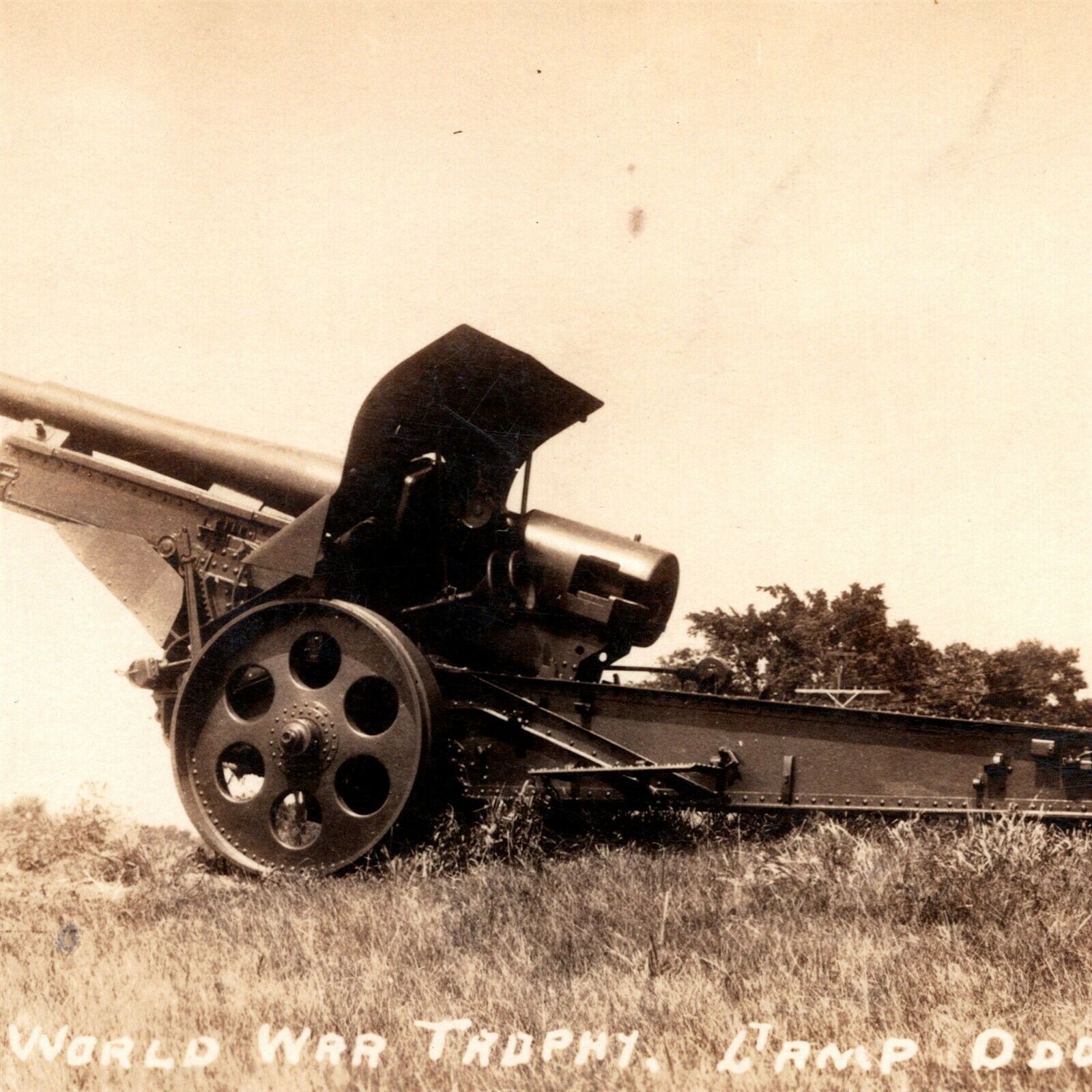 RPPC World War One Trophy Artillery Canon Camp Dodge Iowa Real Photo ...
