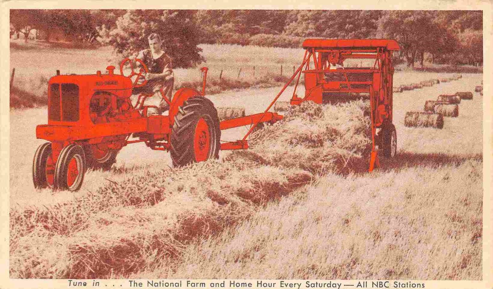 Roto-Baler Hay Baler Allis Chalmers Farming Wisconsin 1950s postcard ...