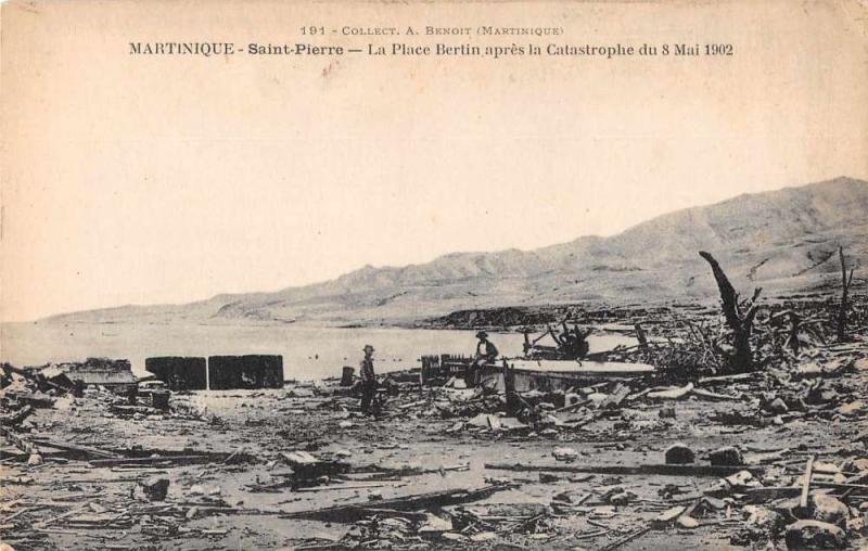 Saint Pierre Martinique Volcano Eruption Disaster Ruins Antique ...