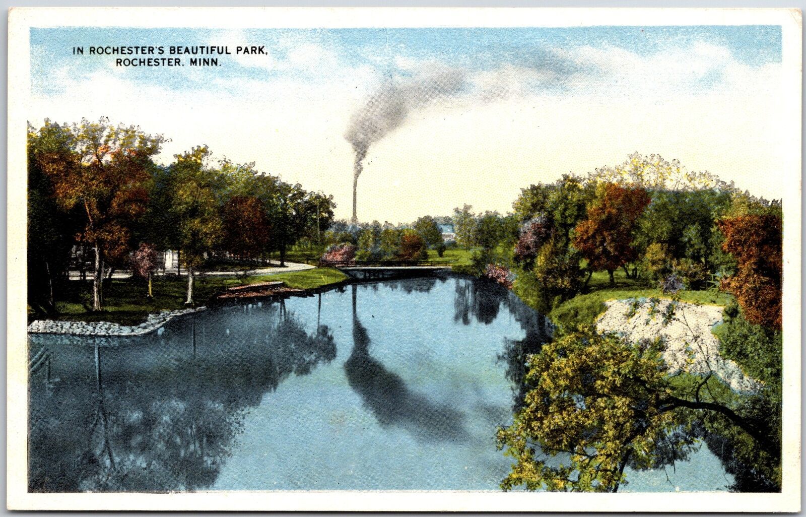 Rochester's Beautiful Park Rochester Minnesota MN Factory Smoke Trees ...