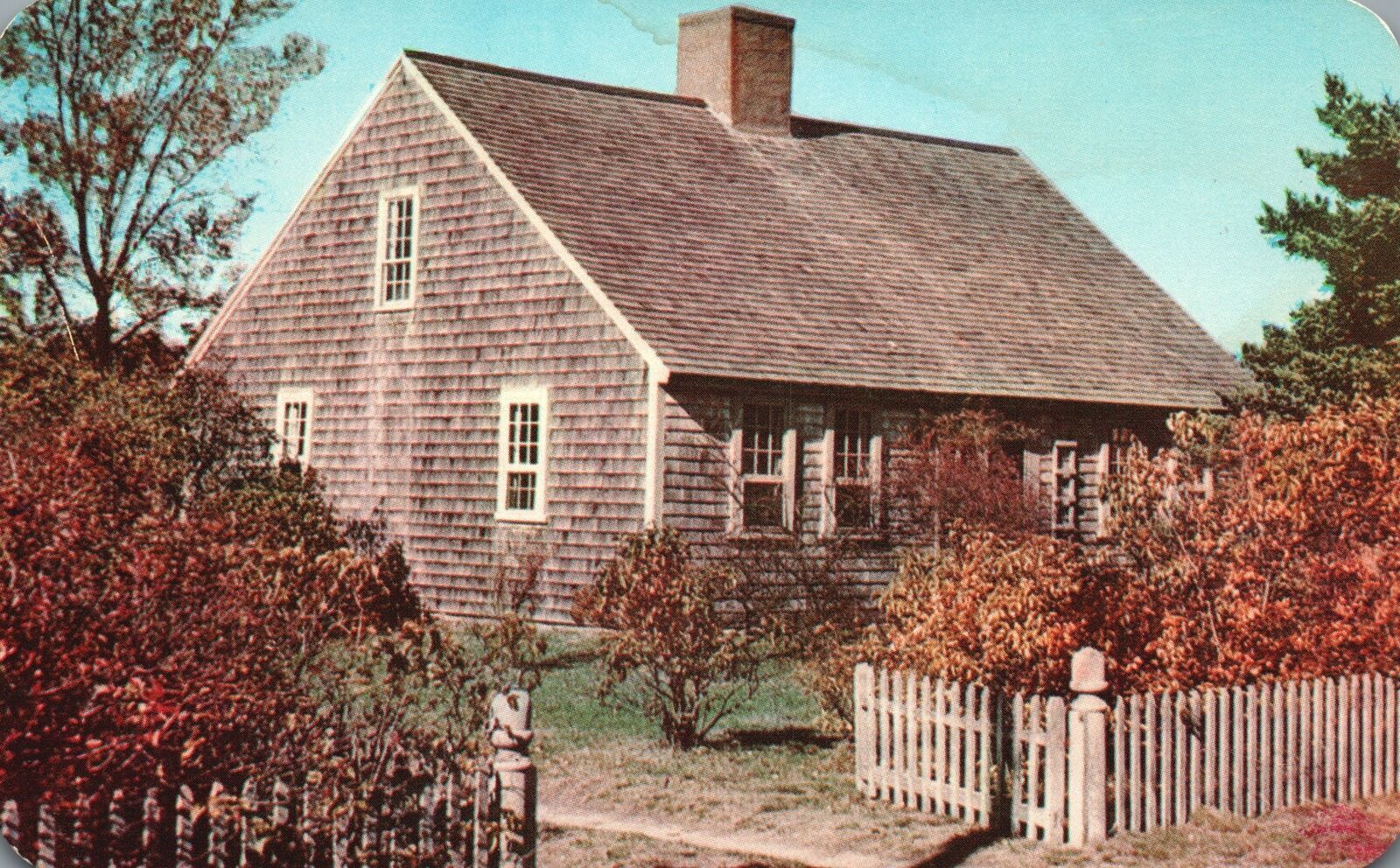 Vintage Postcard One of the Oldest Houses Cottages Cape Cod ...