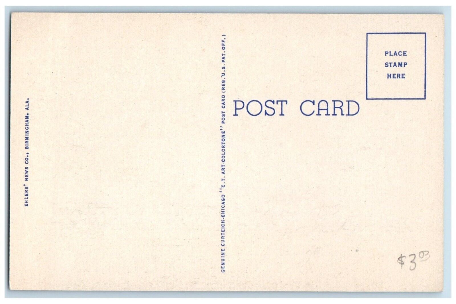 Birmingham Alabama Postcard Street Looking North Exterior c1940 Vintage ...