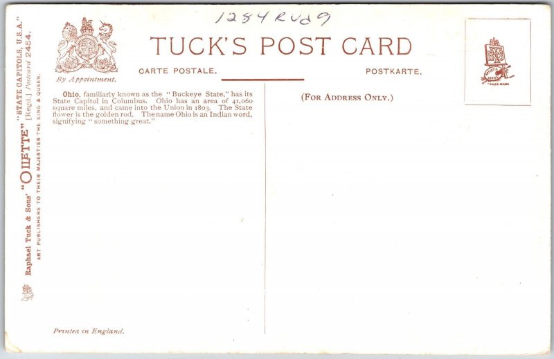 The Ohio State Capitol Columbus Ohio OH Building Street View Postcard ...