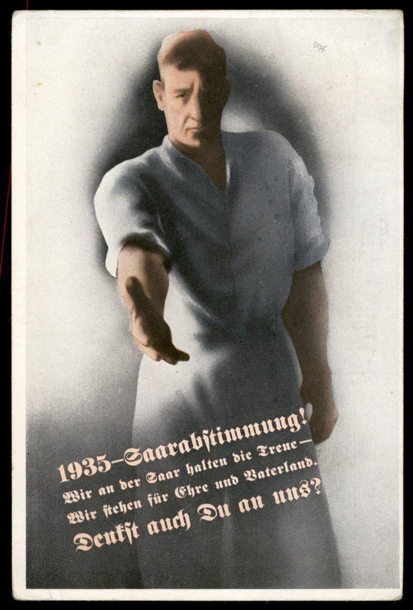 3rd Reich Germany 1935 Saar Vote Propaganda Card USED G98792 | Europe ...
