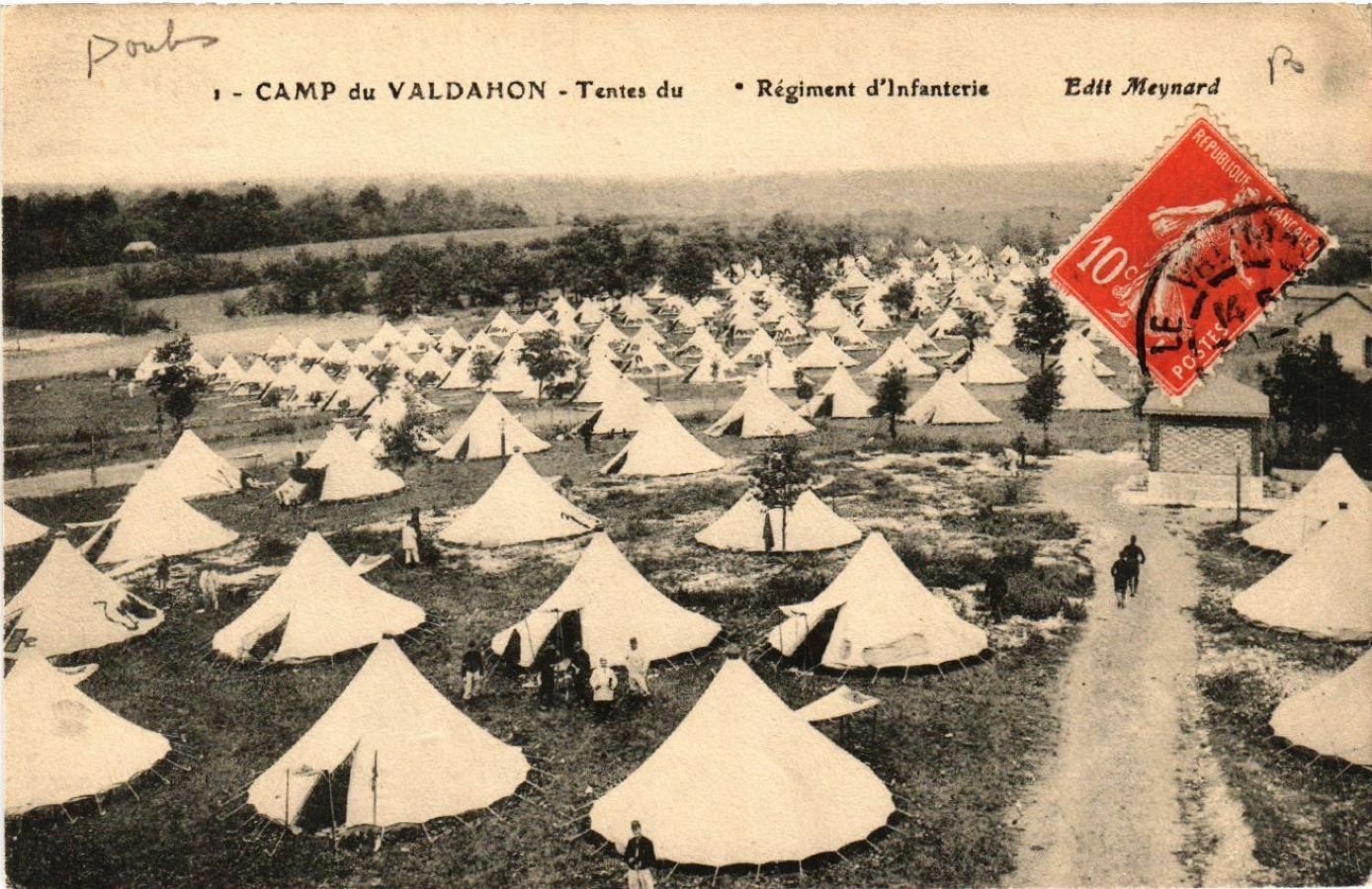 CPA VALDAHON - Camp du VALDAHON - Tentes du Regiment d'Infanterie ...