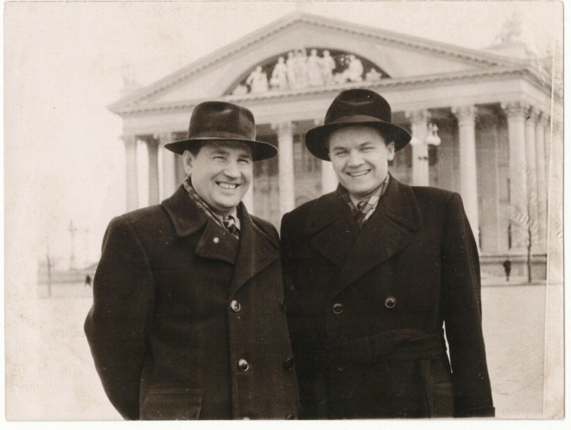 1960s HANDSOME men in hats and coats. Soviet fashion Russian Vintage ...