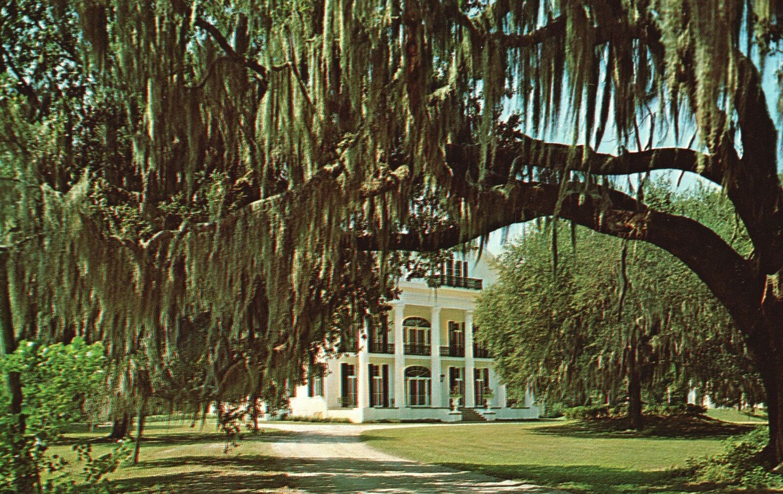 Vintage Postcard Oaklawn Manor Ante-Bellum Greek Colonial House ...