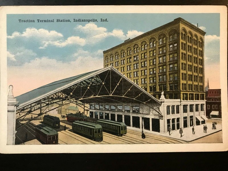 Vintage Postcard 1915-1930 Traction Terminal Station Indianapolis ...