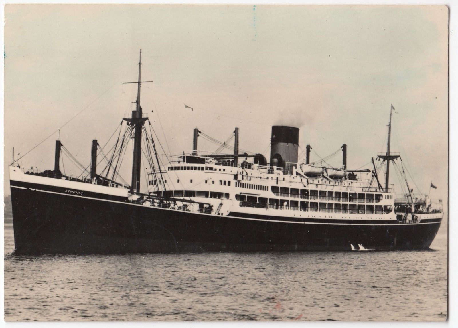 Steamer SS 'Athenic' RP, Unposted, Official Shaw Savill Line PPC 2 ...