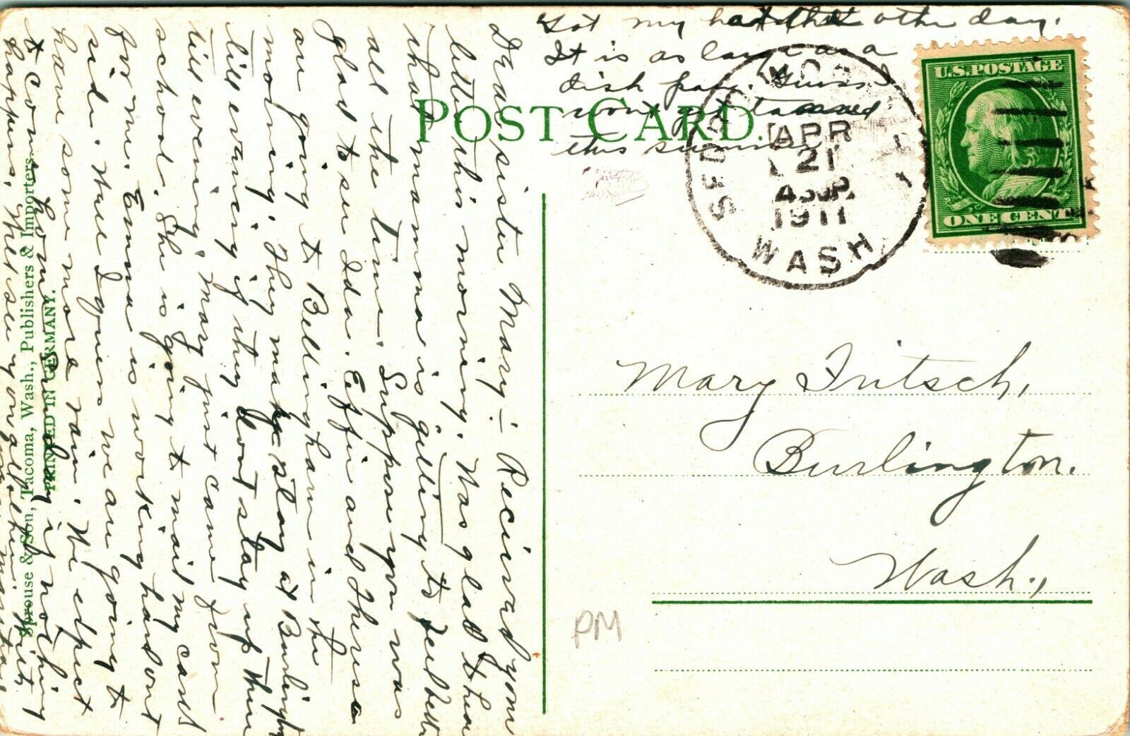 Sunset Wood Foot Bridge Index Washington WA 1911 DB Postcard | United ...