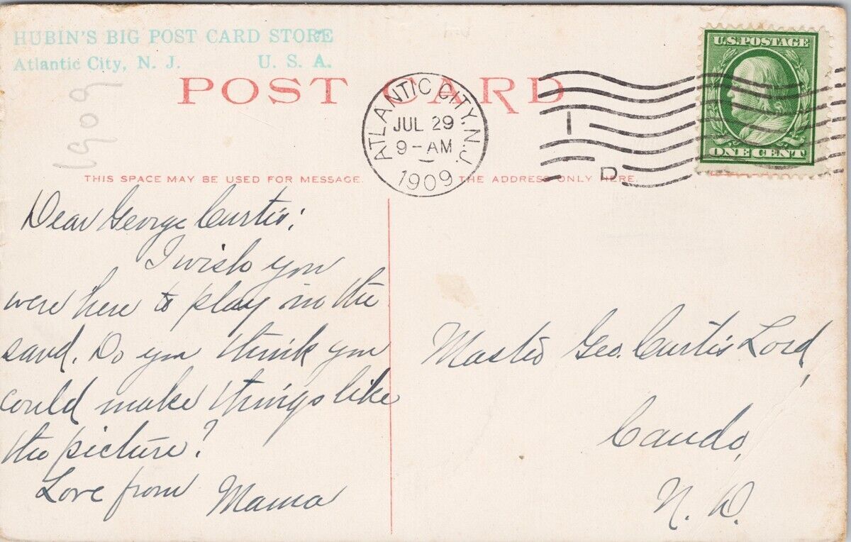 Atlantic City NJ Sandman Sand Sculpture Artist Detroit Pub Postcard E77 ...