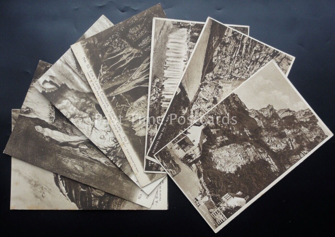 Somerset CHEDDAR GORGE & CAVES 8 x Collection - Old Postcard by Cox's ...