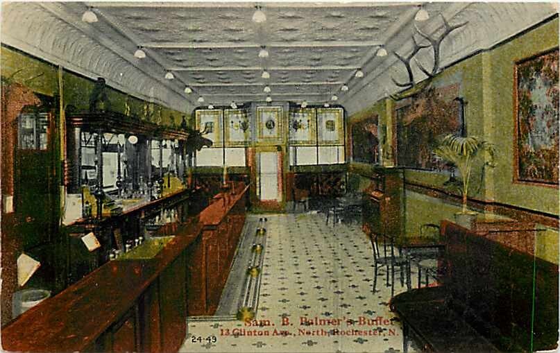 NY, Rochester, New York, Sam B. Palmer Buffet Interior, Souvenir No 24 ...