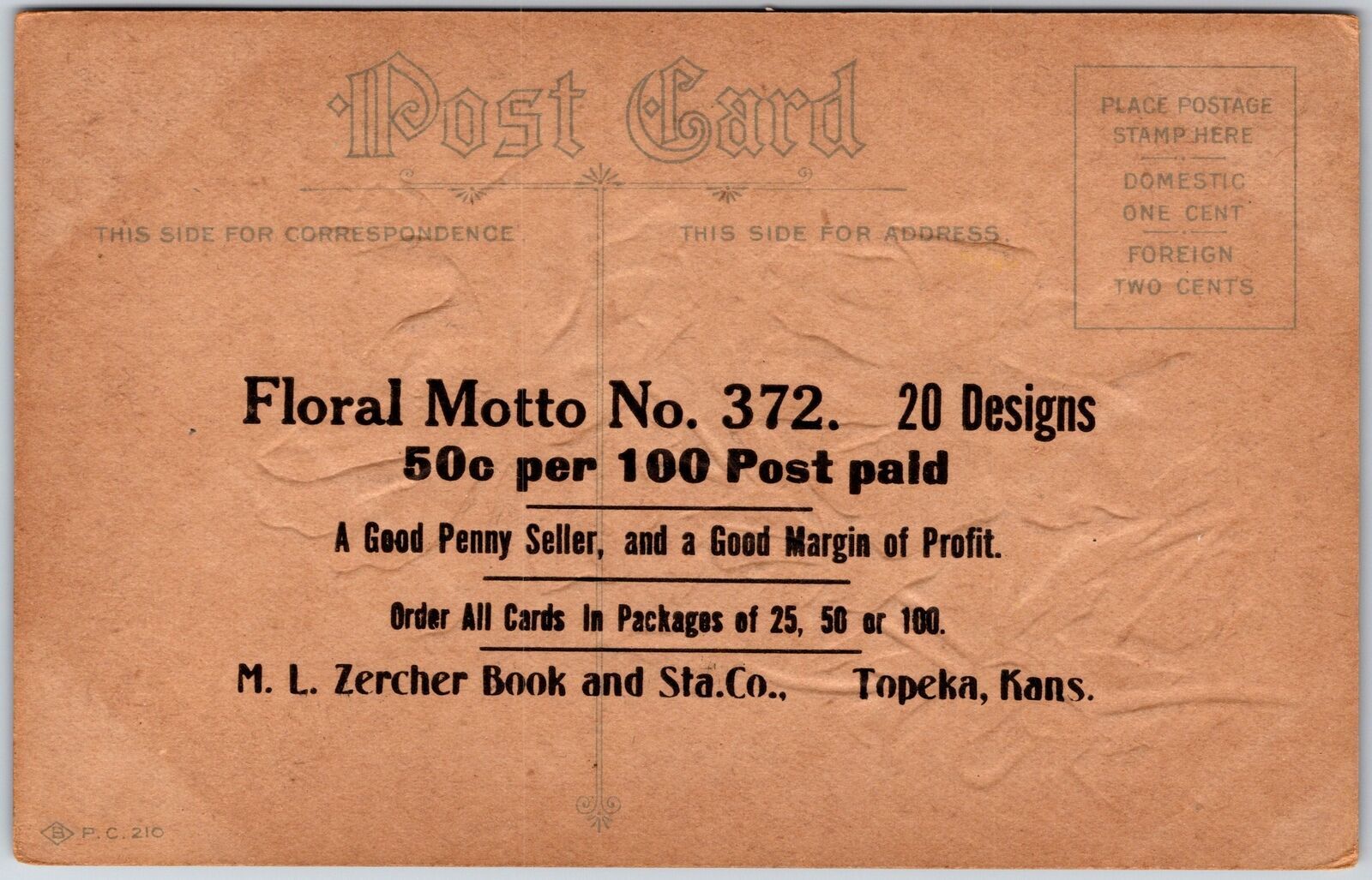 Good Luck Large Print Poisettia Flowers Wishes & Greetings Postcard ...