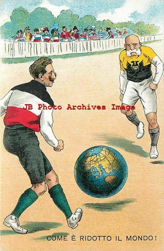 Royalty Military Propaganda, Kaiser Wilhelm & Emperor Joseph I Playing ...