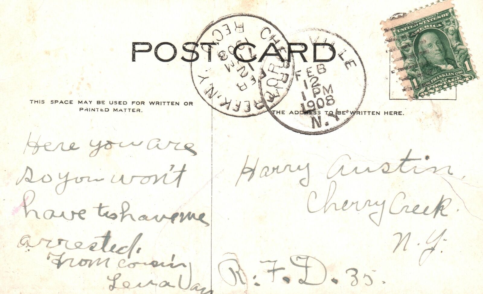 Vintage Postcard 1908 Full House Horse Back Ride From Head To Tail ...