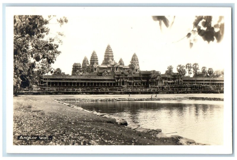 c1930's Angkor Wat Krong Siem Reap Cambodia Vintage RPPC Photo Postcard ...