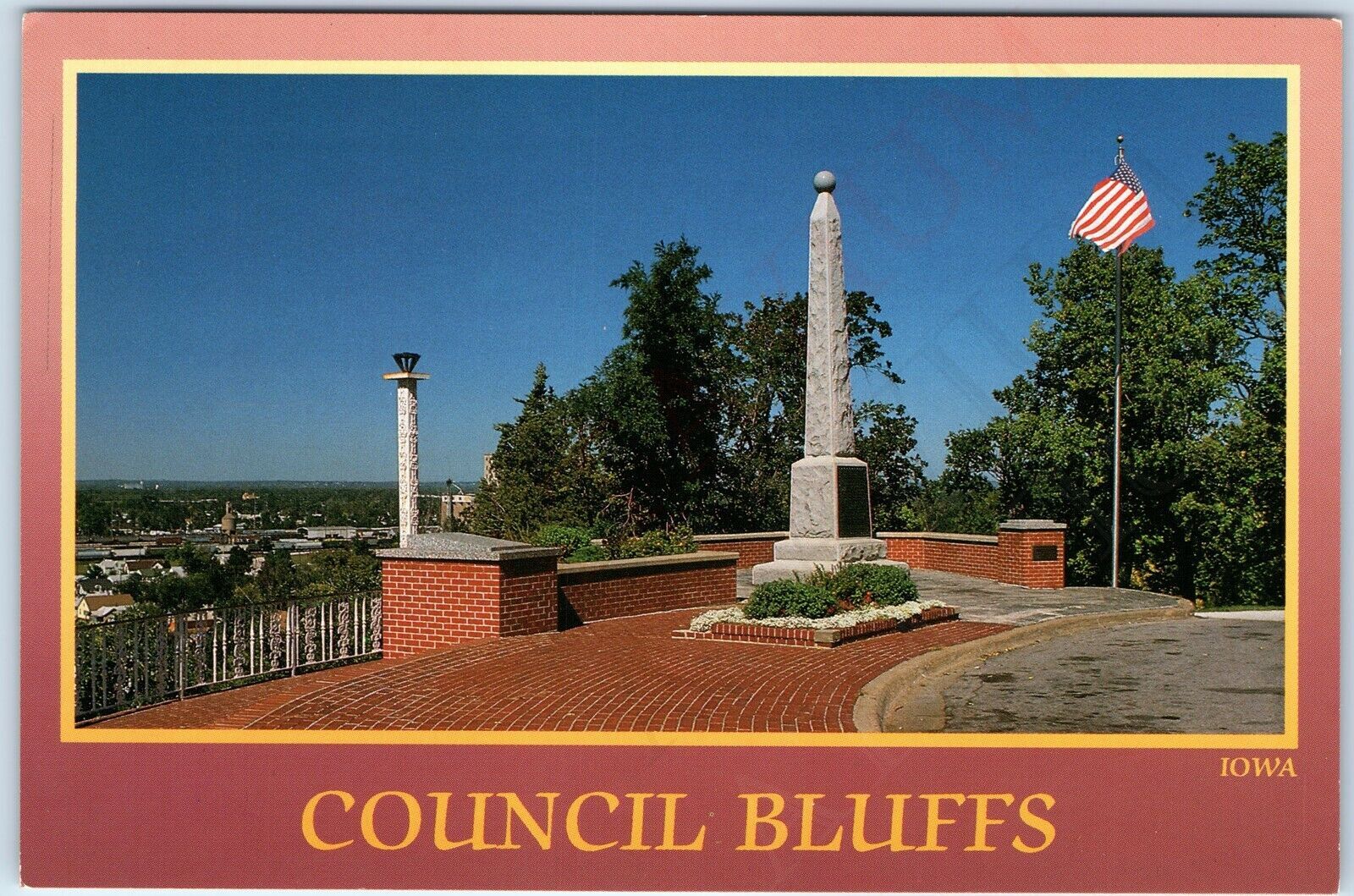 c1970s Council Bluffs, IA Lookout Point Lincoln Monument Granite John ...