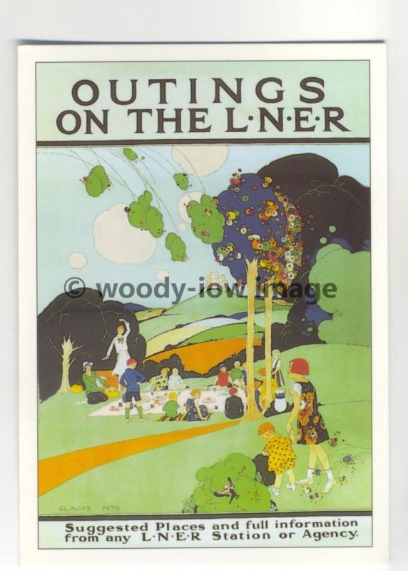 ad2984 - LNER - Outings by Rail, with Childrens Picnic - Postcard ...