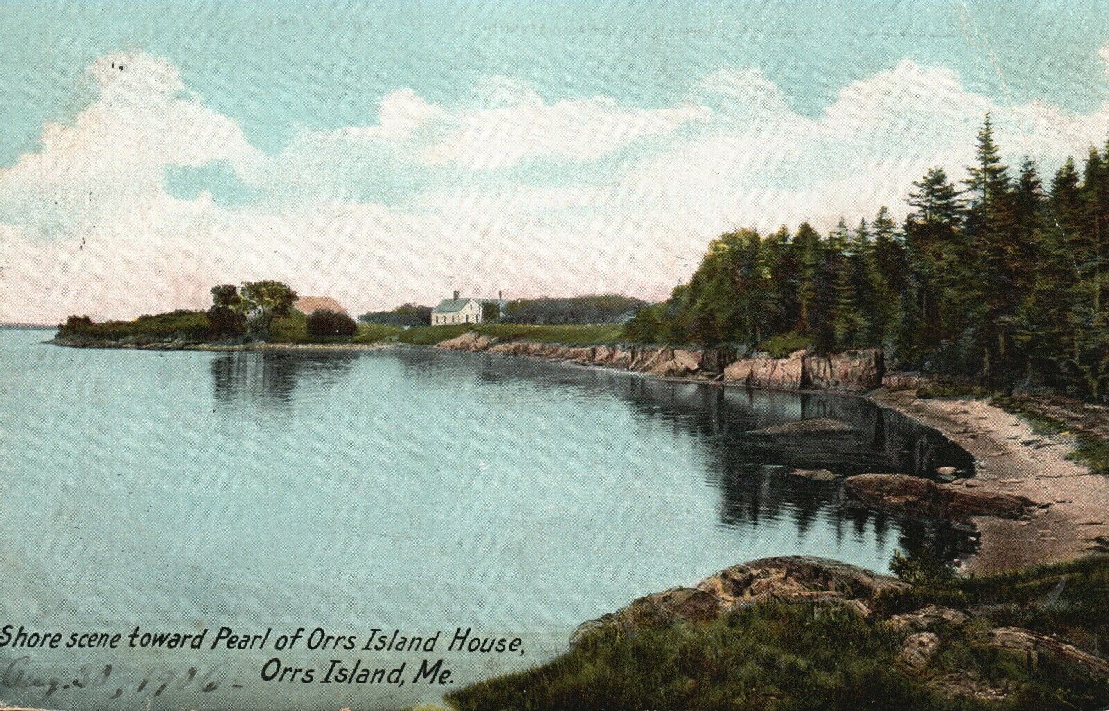 Vintage Postcard 1906 Shore Scene Pearl of Orrs Island House Orrs ...