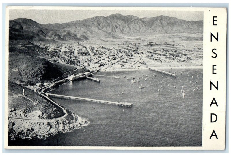1955 Mountains Buildings Boat Landing Ensenada Mexico Vintage Postcard ...