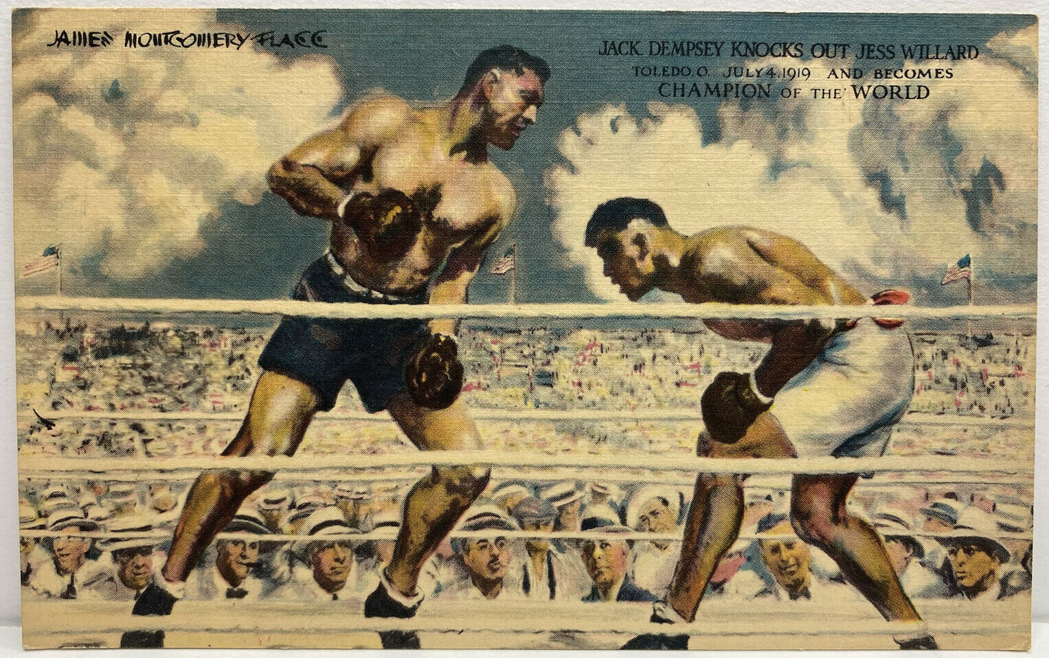 James Montgomery Flacc Boxing Ring Jack Dempsey Illustrated Photo ...