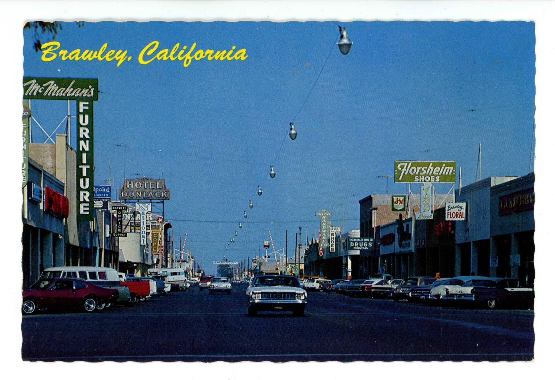 CA - Brawley. Main Street scene ca 1968 (continental size) | United ...
