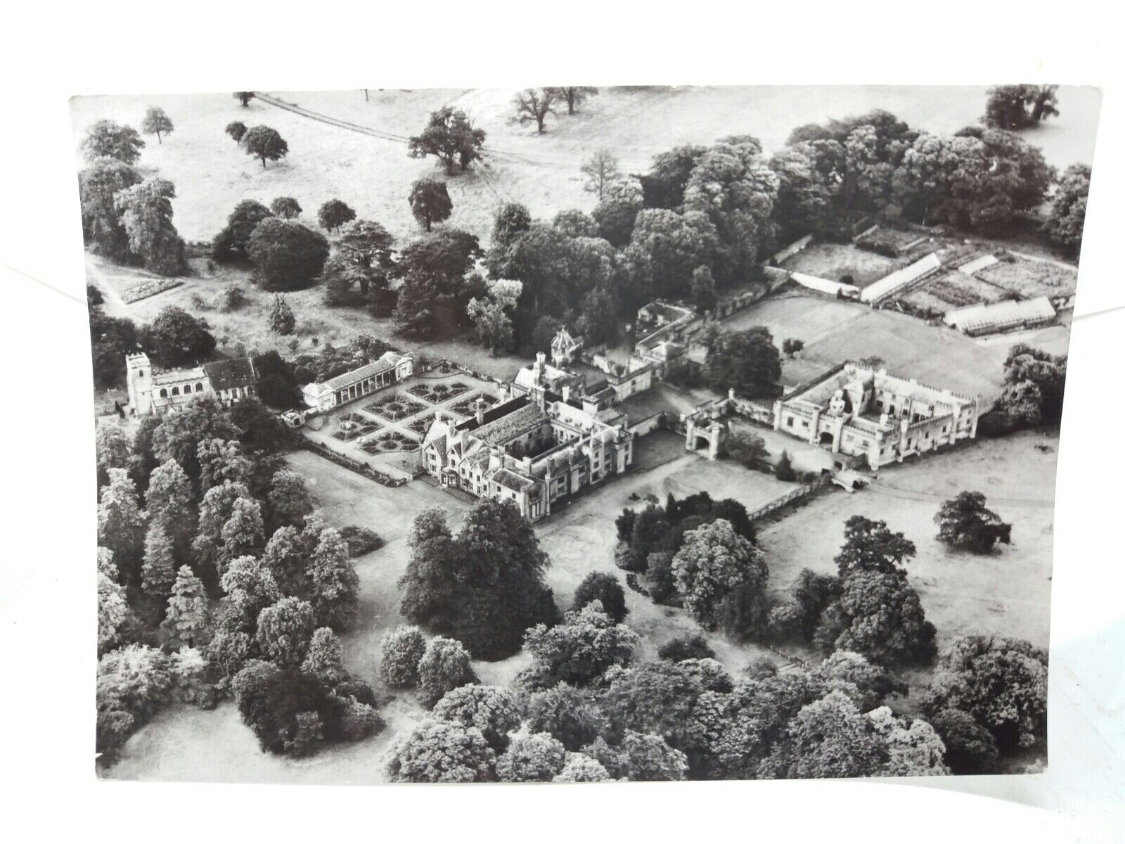 Aerial View of Blithfield Hall Estate Staffordshire Vintage RP Postcard ...