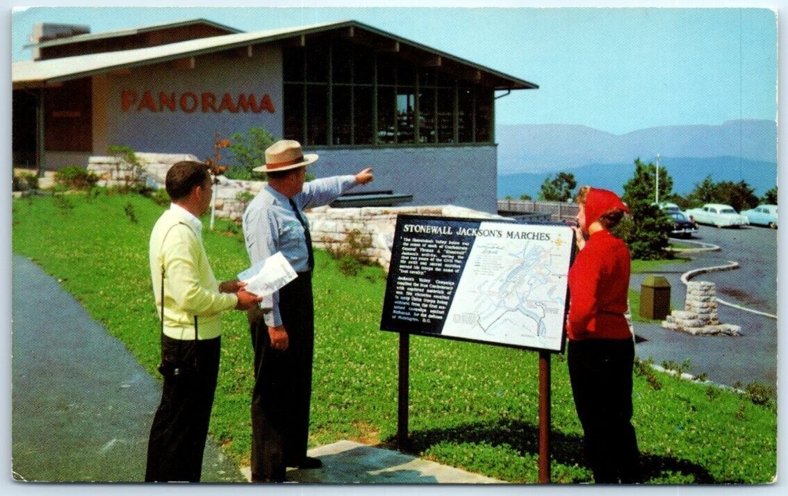 Postcard - Couple with Park Ranger at Panorama on Skyline Drive ...