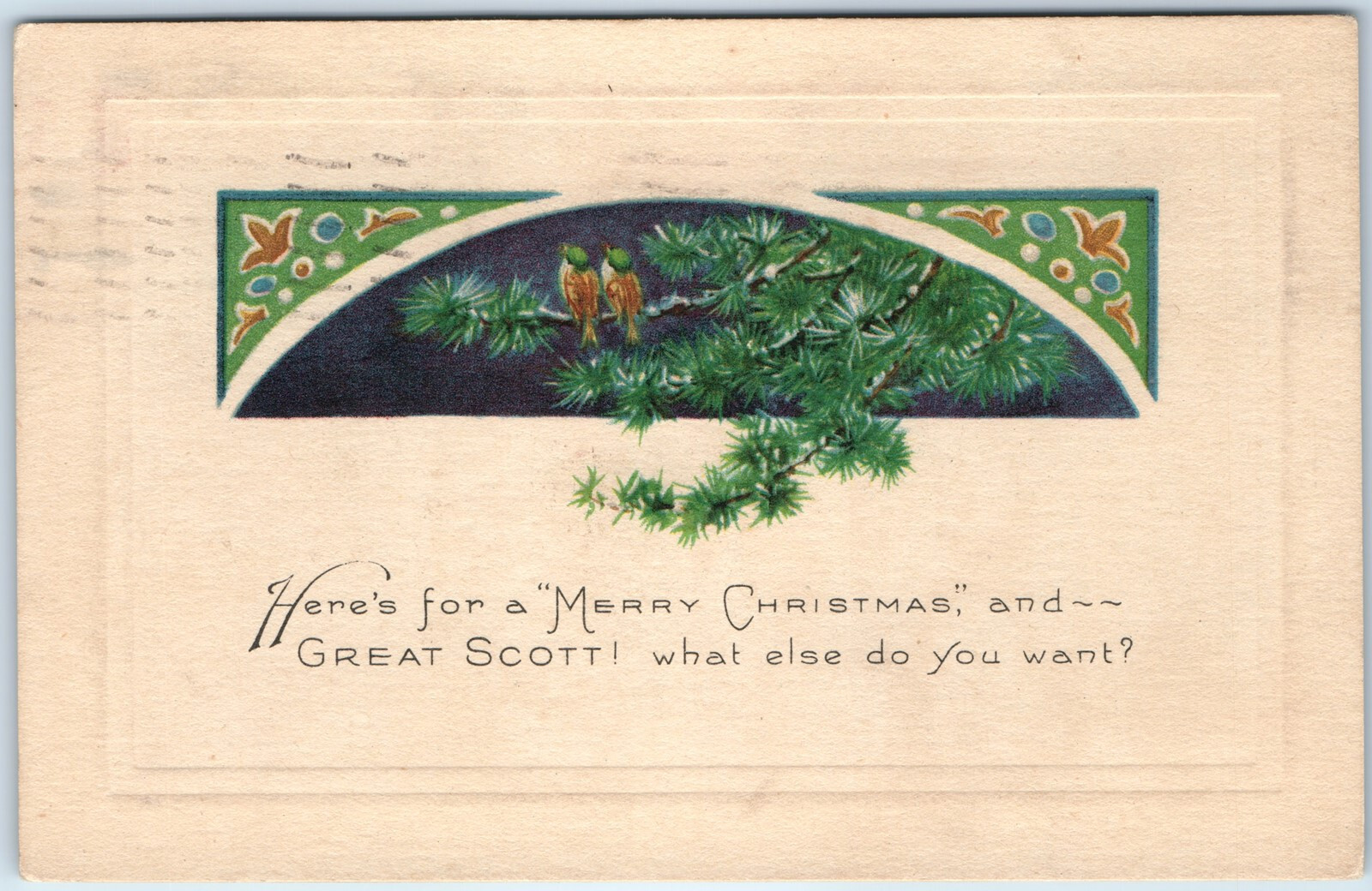 1923 Christmas Gibson Art PC From Red Oak to Miss Helen Snelson ...