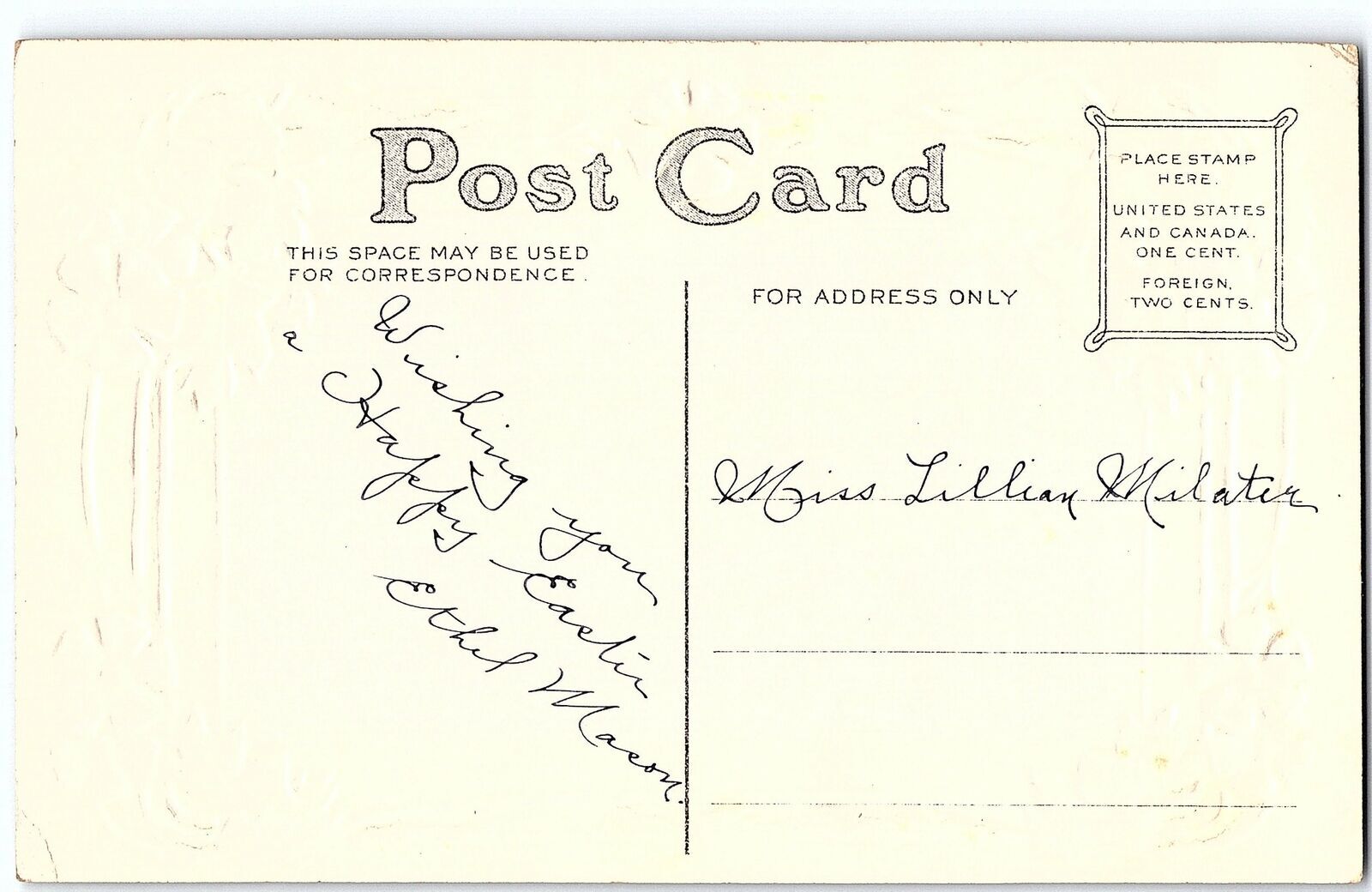 C1900 Easter Postcard Jesus Christ Is Risen Today Poem Holy Day ...