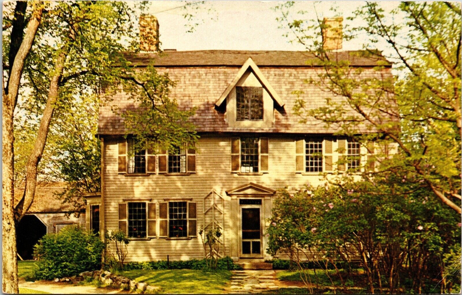 Historic Old Manse Front View Concord Massachusetts Chrome Cancel WOB ...