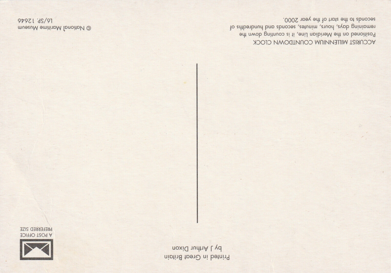 MILLENIUM COUNTDOWN CLOCK, Greenwich, London - Vintage POSTCARD ...