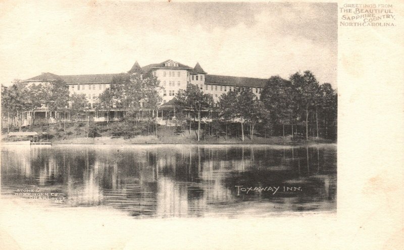 Vintage Postcard 1900's Toxaway Inn & Lake Greetings From North ...