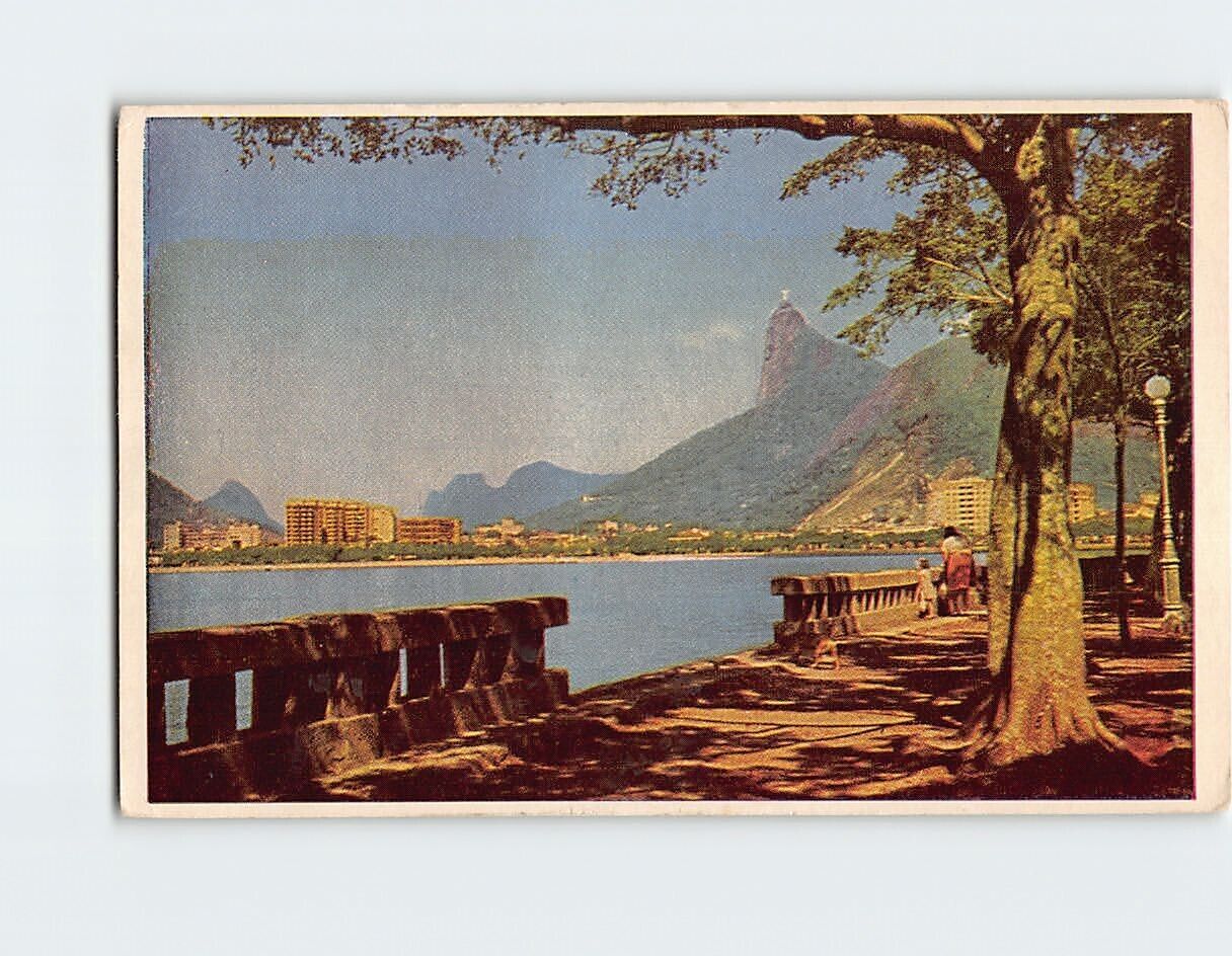Postcard Botafogo Urca e Corcovado com a Estátua do Cristo Redentor ...