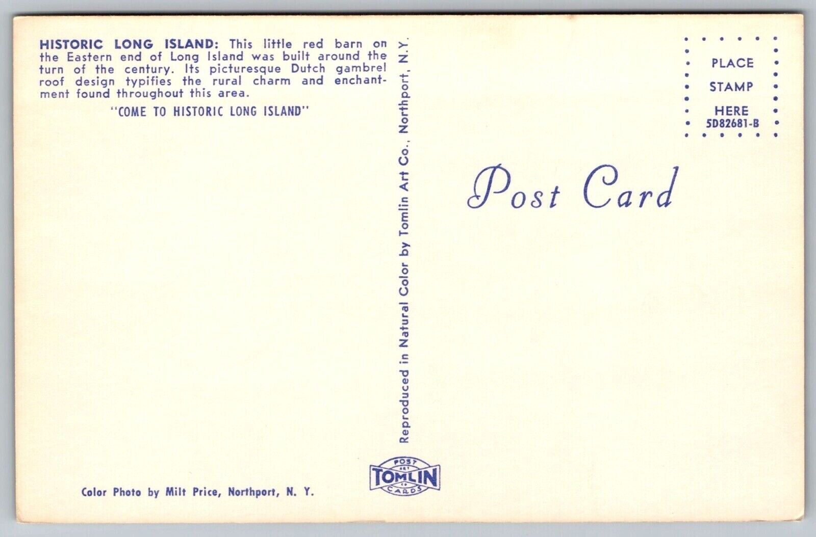 Historic Long Island Red Barn Eastern End Farm New York NY Vintage UNP ...