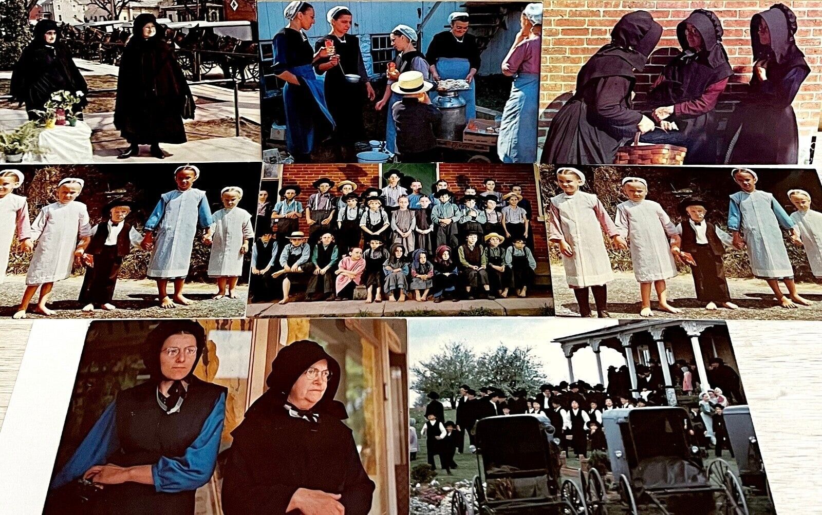 Pennsylvania Dutch Amish Themed Postcards Vintage 1960s Unposted 3.5 x ...