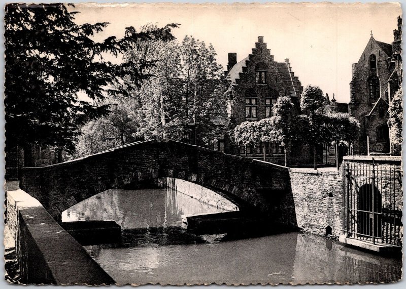 Bruges Le Pont St - Boniface Belgium Pedestrian Bridge Real Photo RPPC ...