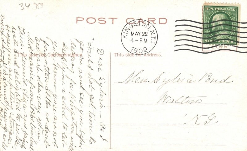 Vintage Postcard 1909 The Oldest House in the Catskill Mountains New ...