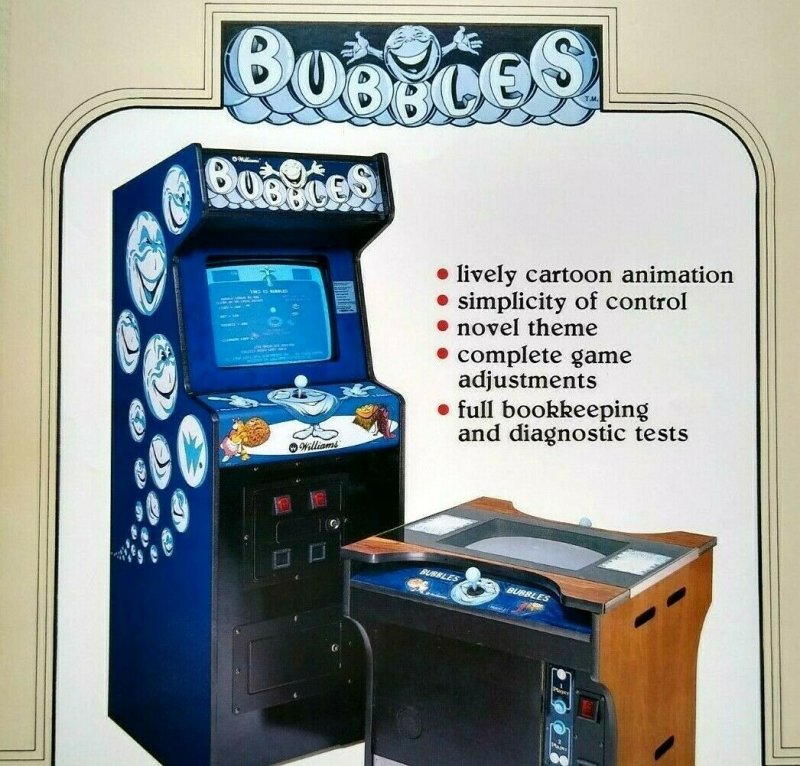 Bubbles Arcade Flyer Original 1983 Video Game Foldout Vintage Retro Artwork | Ephemera - Other ...