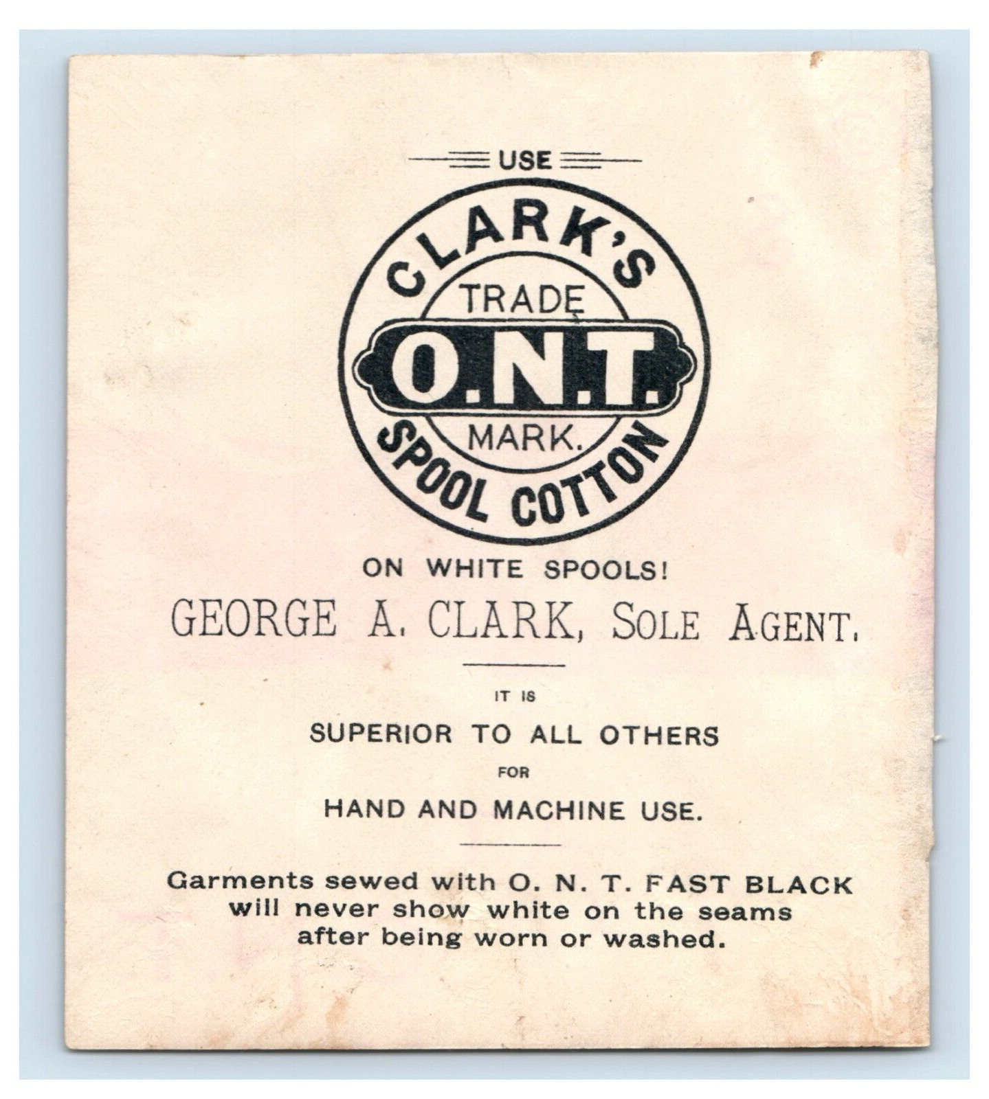 1880s Folder Clarks ONT & Marshall's Linen Thread & Milward's Helix ...