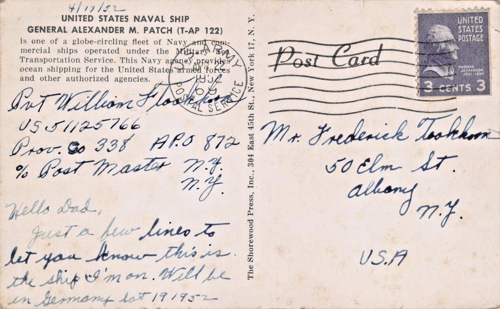 U.S.N.S.General Alexander M Patch-T-Ap122-Military SEA Trans Serv ...