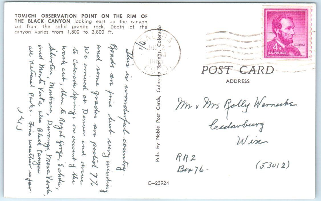 Tomichi Observation Point On The Rim Of Black Canyon looking east ...