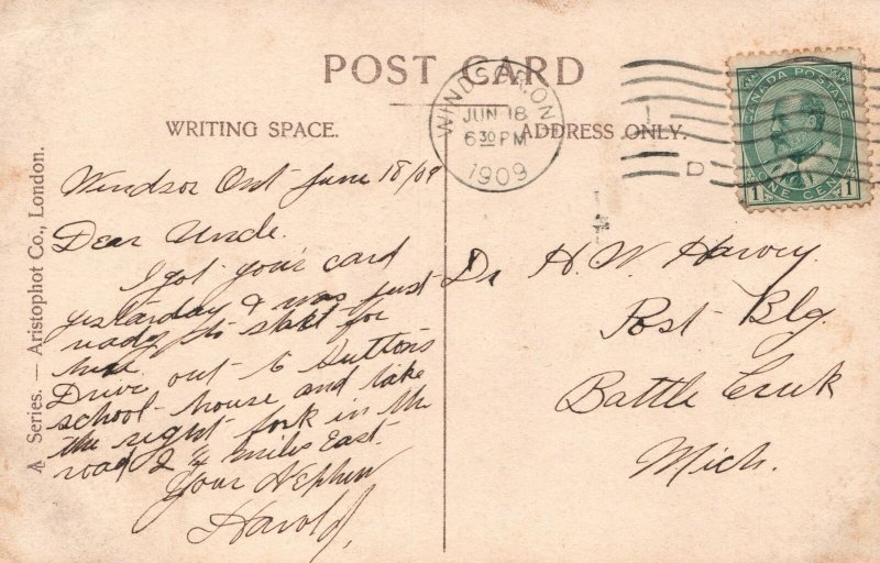 Vintage Postcard 1909 Canada Flag And Portrait Four Iconic People Of ...