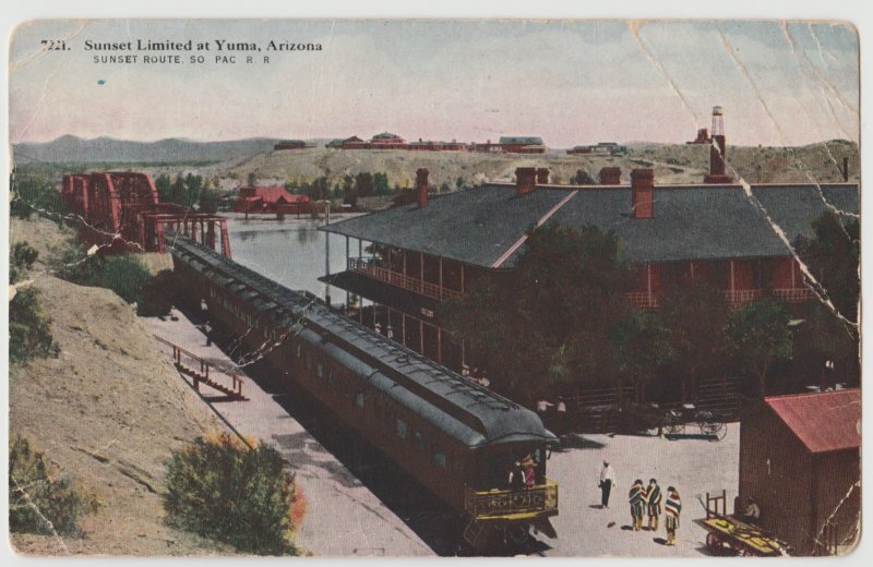 YUMA AZ ARIZONA 1919 Railroad RR Postcard | United States - Arizona ...