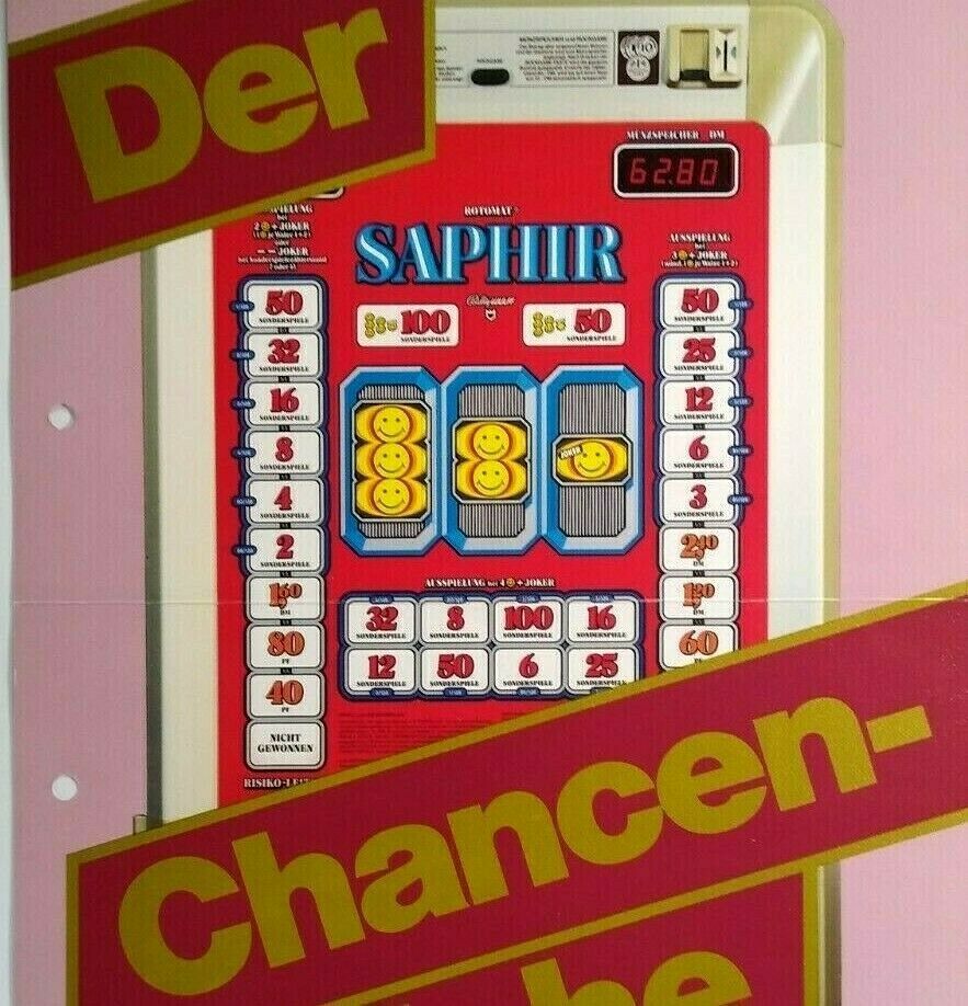 Bally Wulff Rotomat Saphir Slot Machine Flyer Original German Text ...
