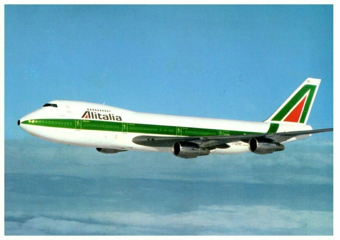 Alitalia Airbus Boeing 747 243 B Combi Airplane Postcard | Other ...